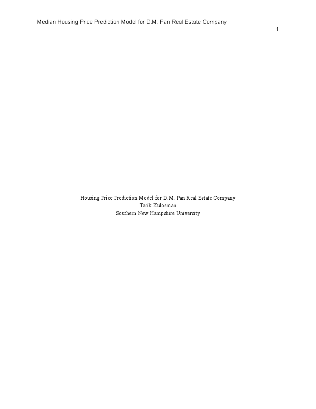 3-3 Assignment Real Estate Analysis Part II-2 - 1 Housing Price ...