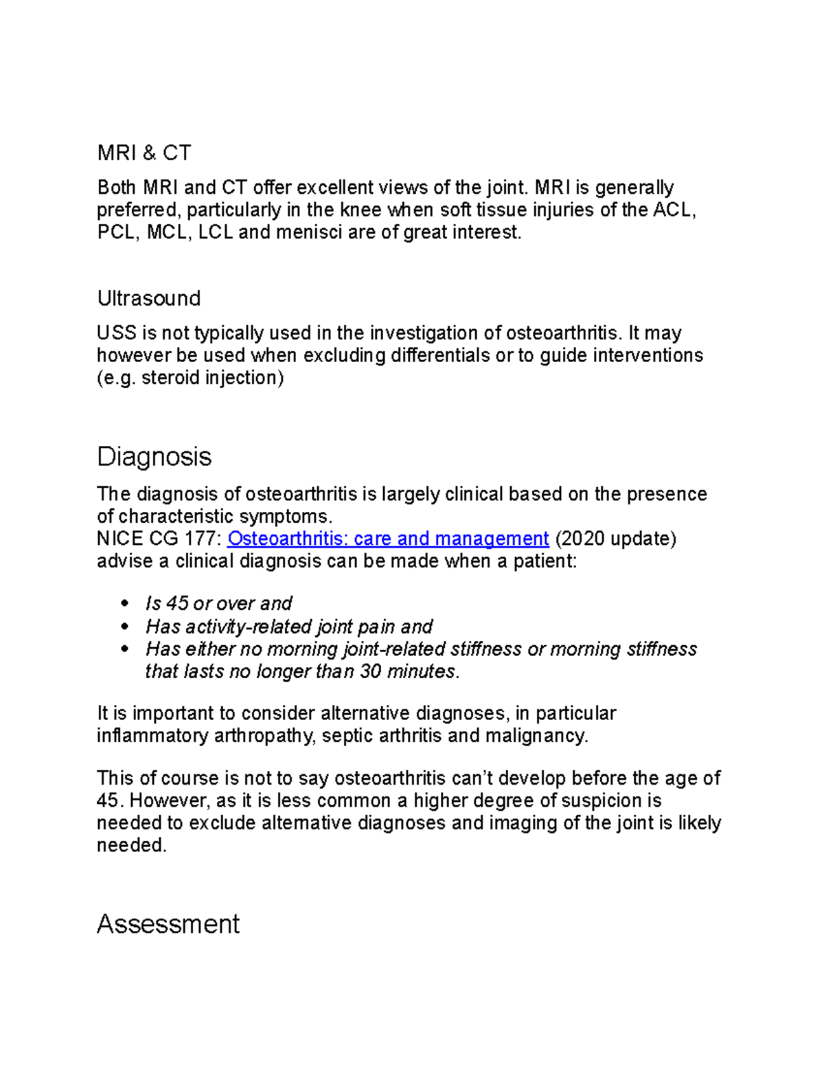 MRI - Lecture notes 1 - MRI & CT Both MRI and CT offer excellent views ...