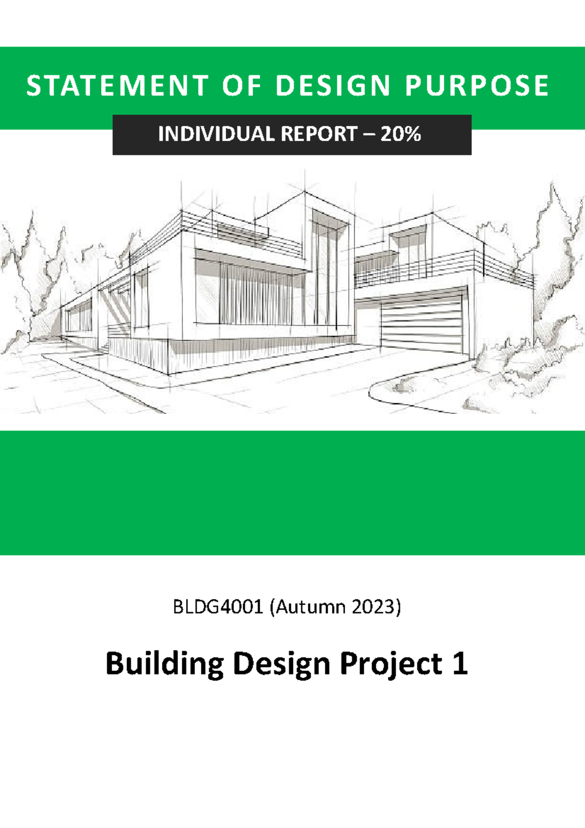Statement of Design Purpose - INDIVIDUAL REPORT – 20% STATEMENT OF ...