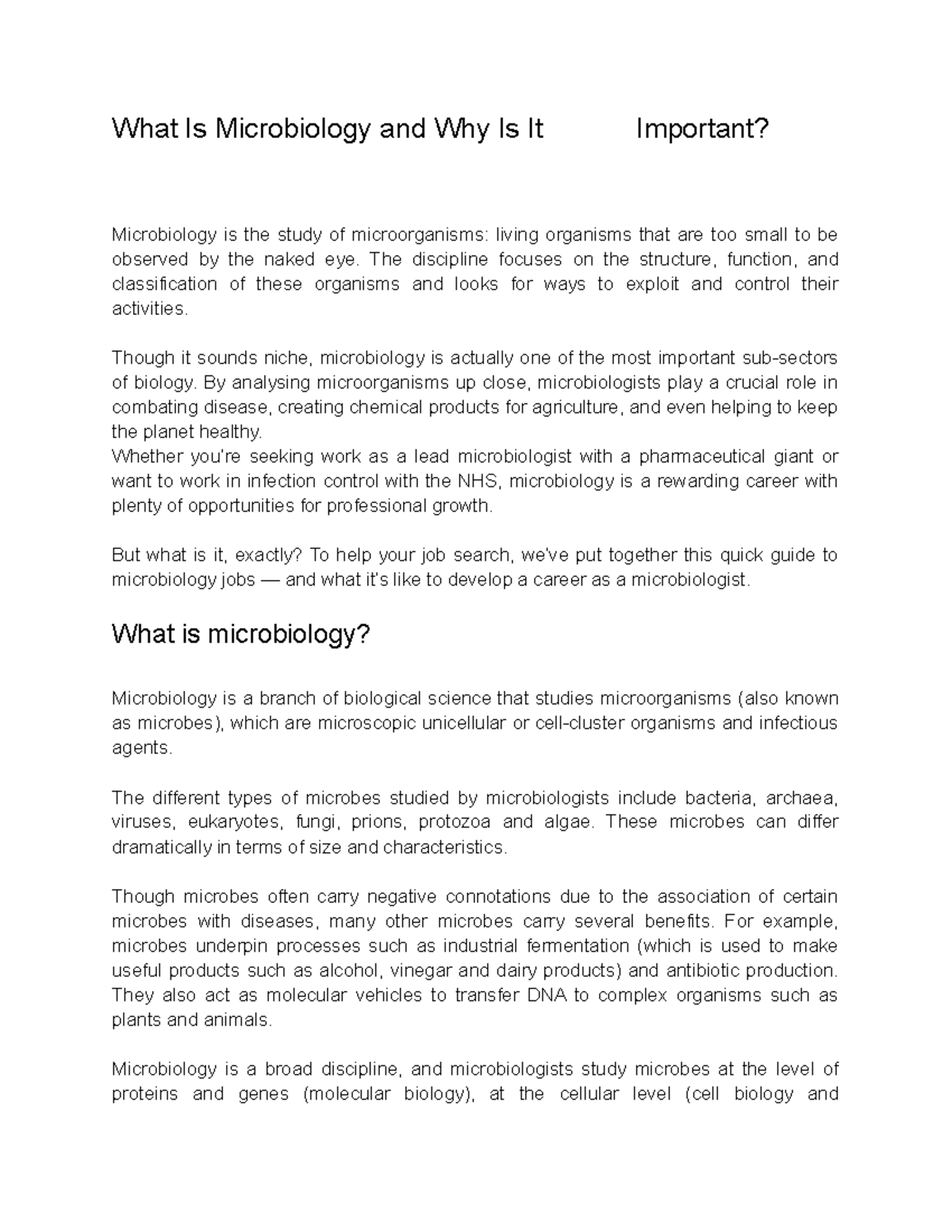 Attachments students microbiology - What Is Microbiology and Why Is It ...