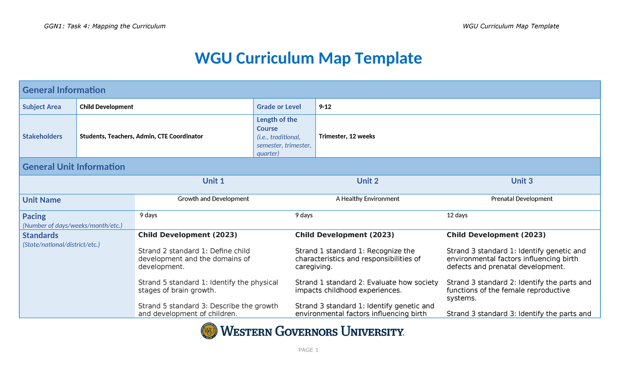 WGU Curriculum Map Template-sc4 - WGU Curriculum Map Template General ...