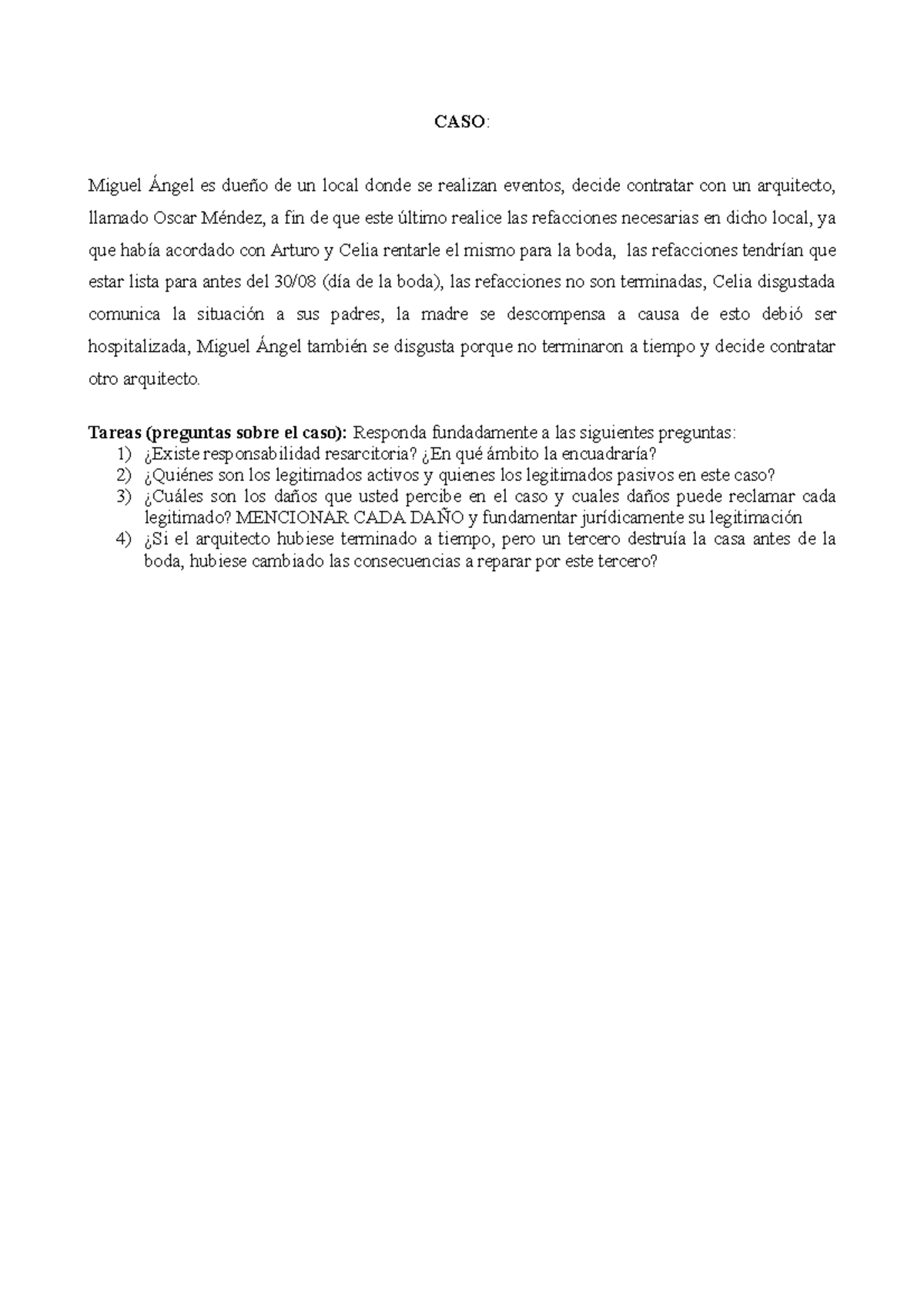 CASO boda de Arturo - fdbdf - CASO: Miguel Ángel es dueño de un local ...