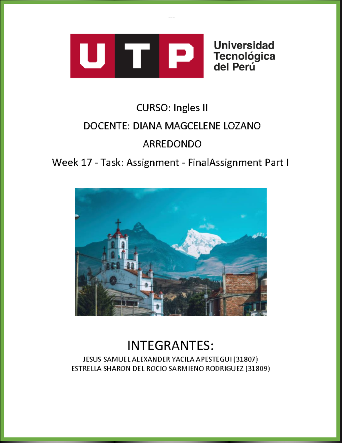 Week 17 - Task Assignment - Final Assignment Part I saes - lOMoAR cPSD ...