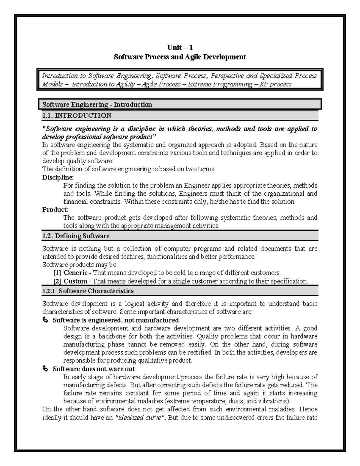 SE-unit-1 - This deals about the introduction to the software ...