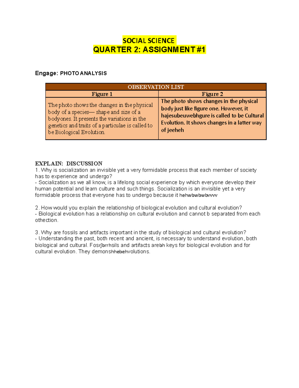 1 - Gumaganern - SOCIAL SCIENCE QUARTER 2: ASSIGNMENT Engage: PHOTO ...