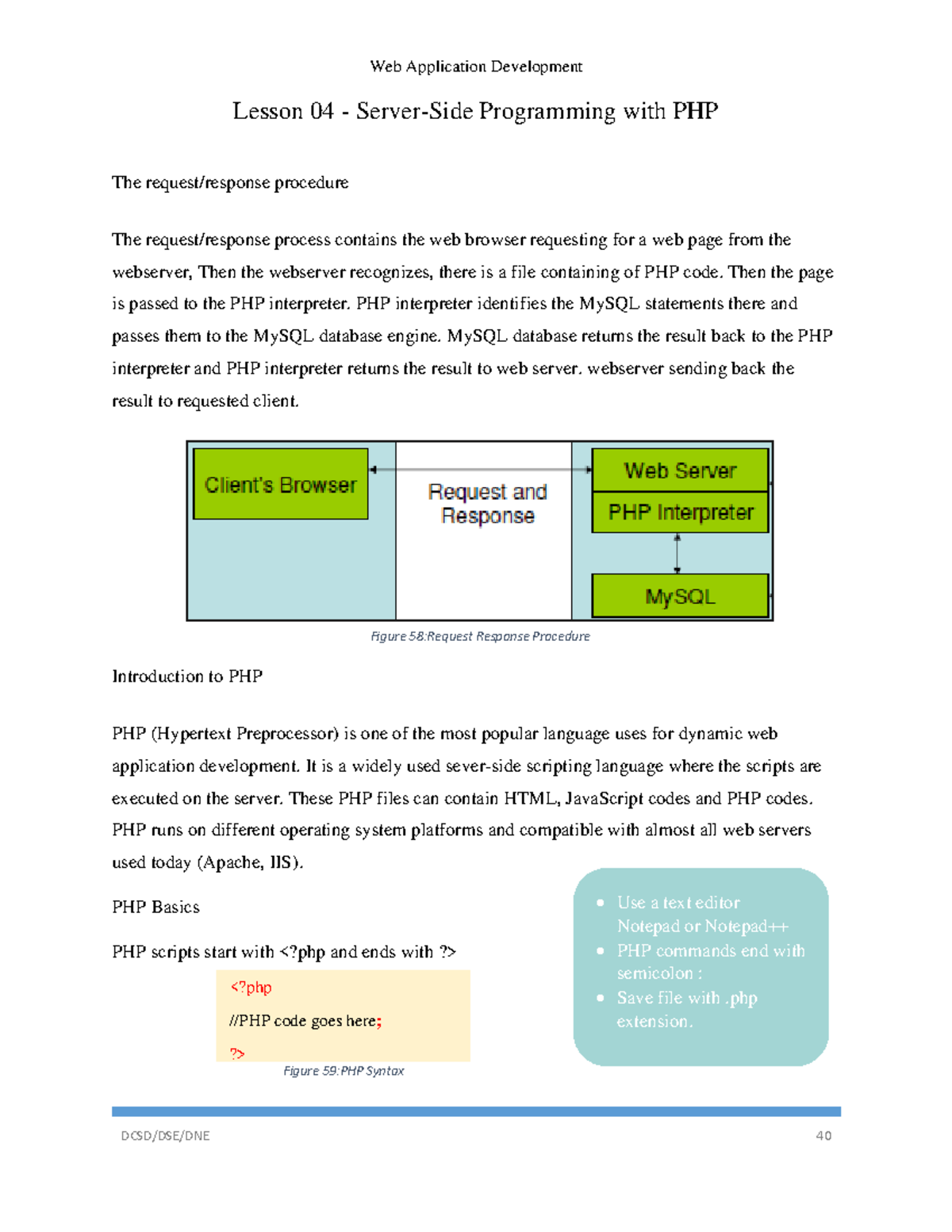 PHP - Deep Learning - Lesson 04 - Server-Side Programming with PHP The request/response ...