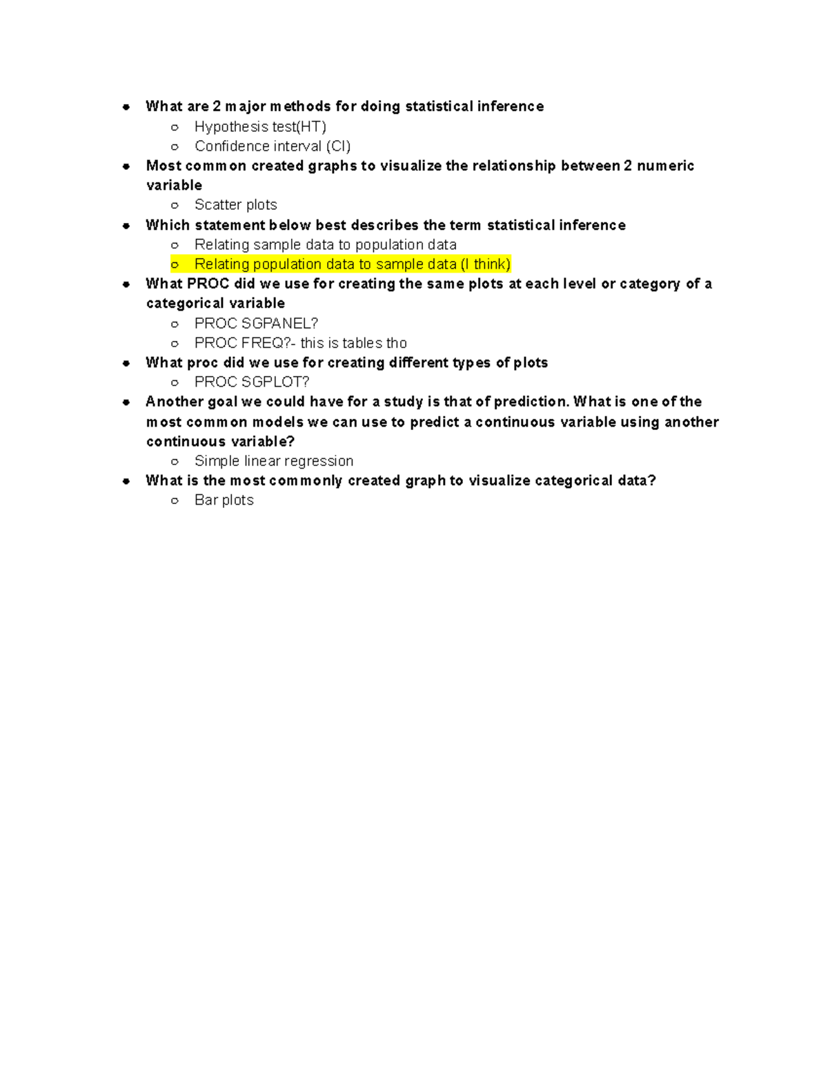St Quiz Questions St 307 Stats Programming Quiz Professor Justin Post Ta Sohyeon Kim What