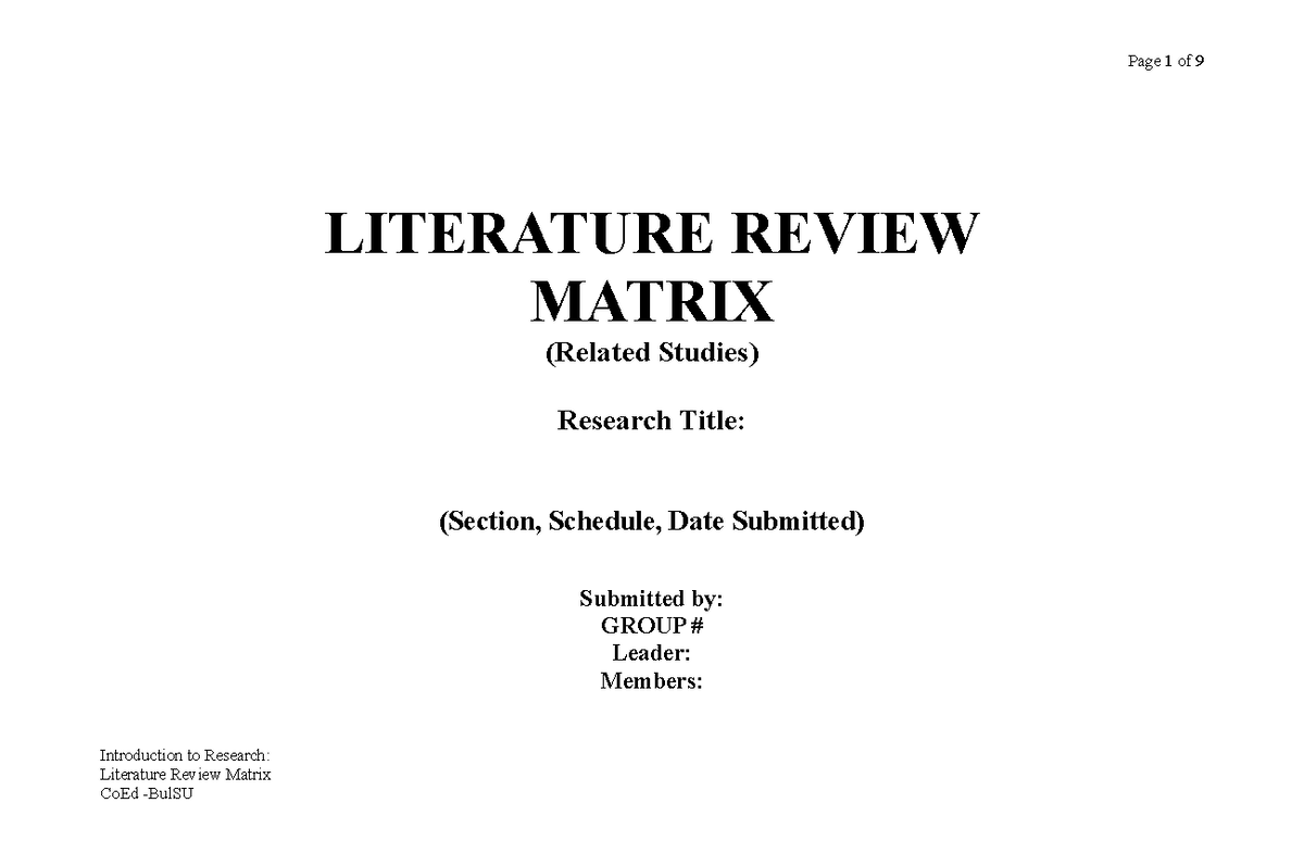 RS- Matrix- Jawsah - Helpful for researchers - LITERATURE REVIEW MATRIX ...