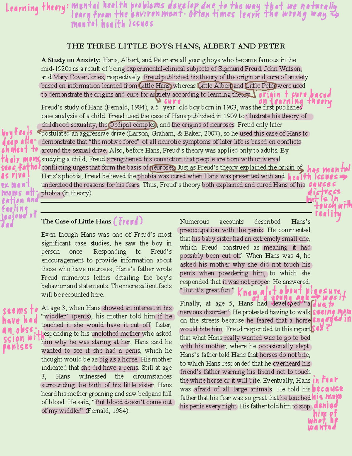 Three Little Boys Annotations - THE THREE LITTLE BOYS: HANS, ALBERT AND ...