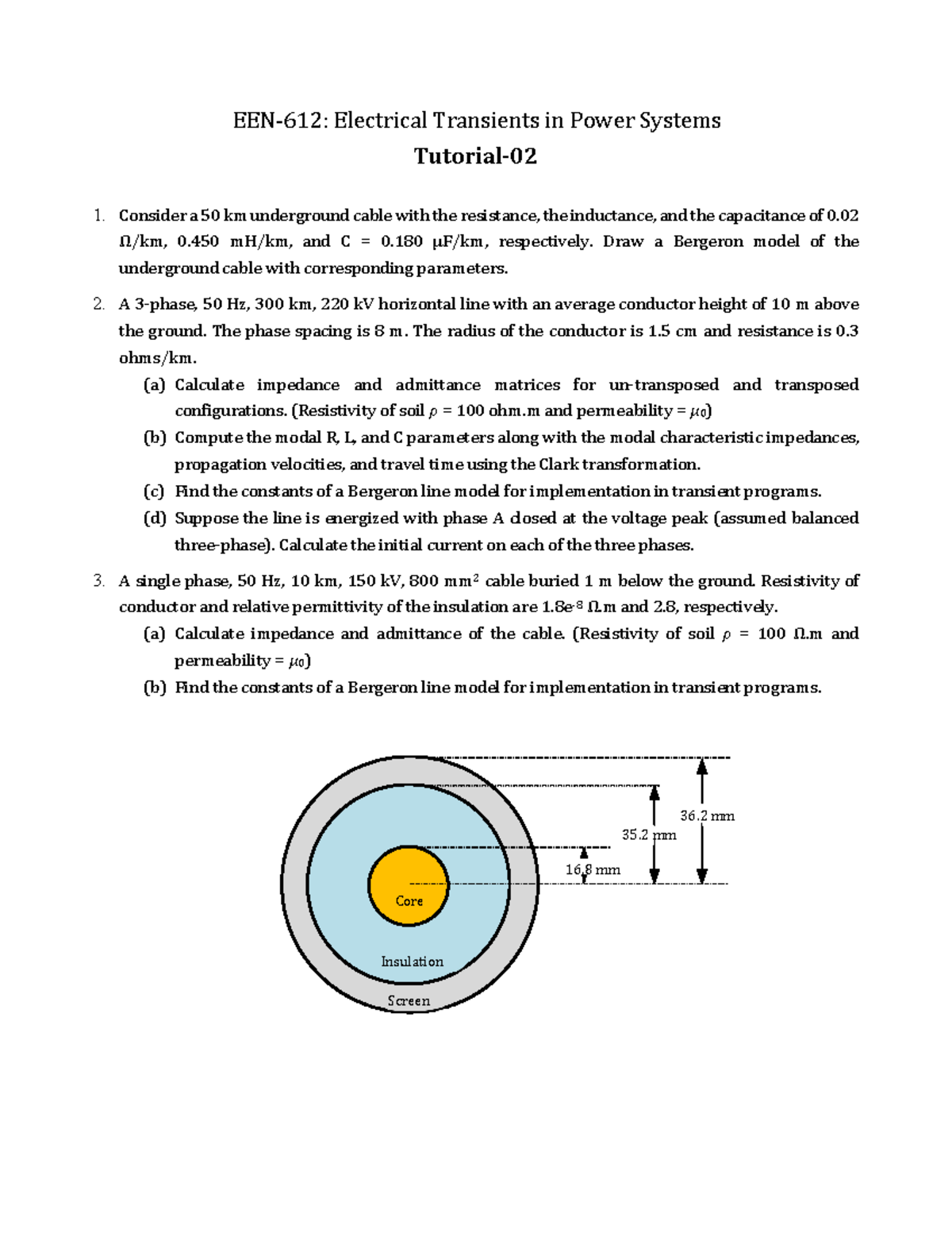 Tutorial-02 - EEN-612: Electrical Transients in Power Systems Tutorial ...