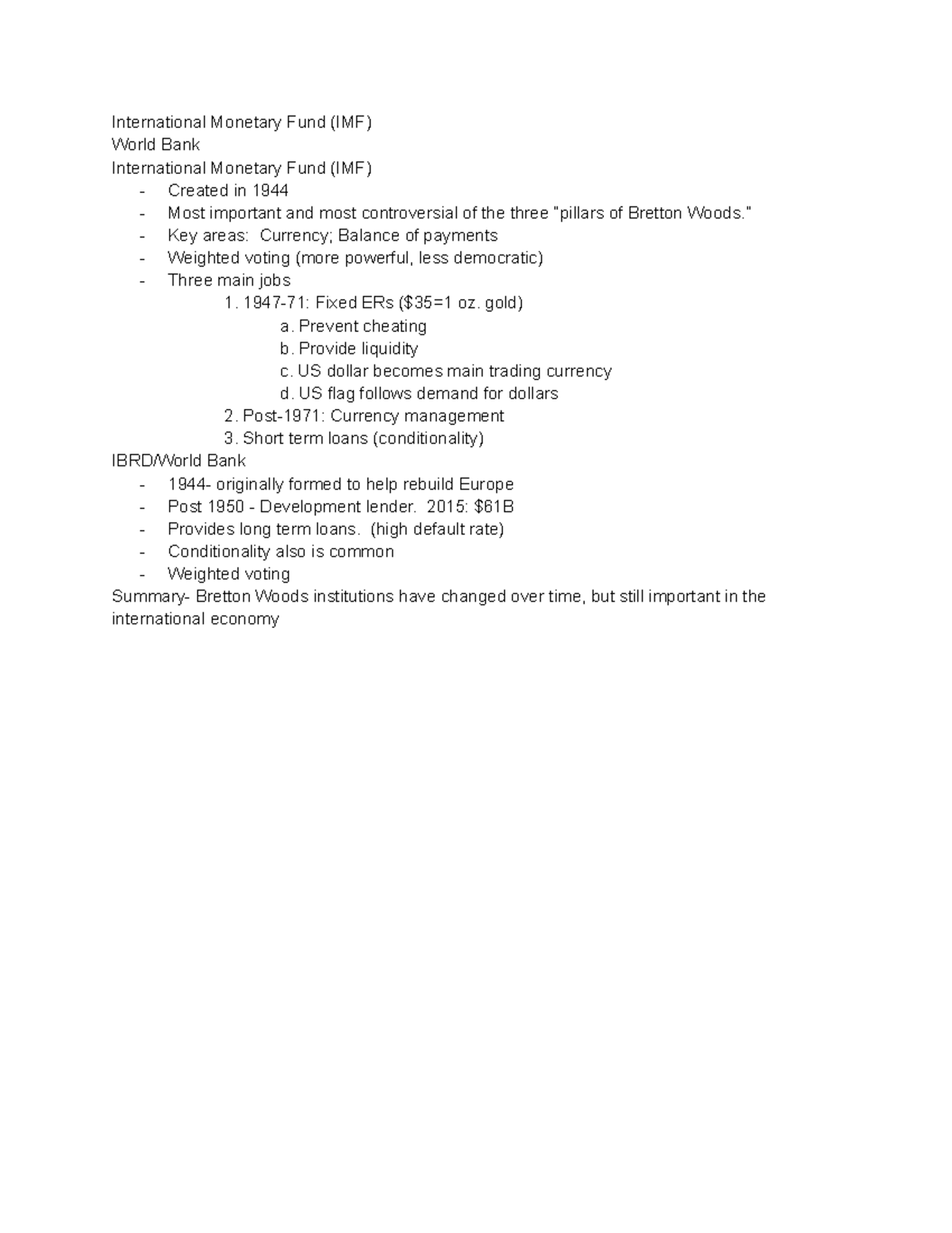 Bretton Woods (IMF World Bank) - International Monetary Fund (IMF ...