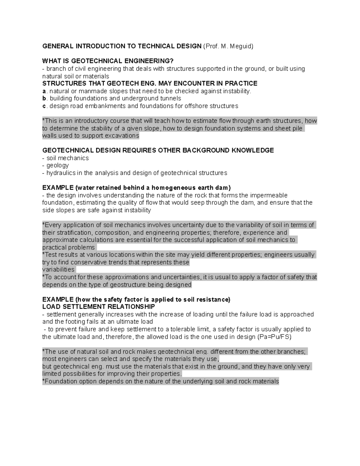 General Introduction TO Technical Design Notes - GENERAL INTRODUCTION ...