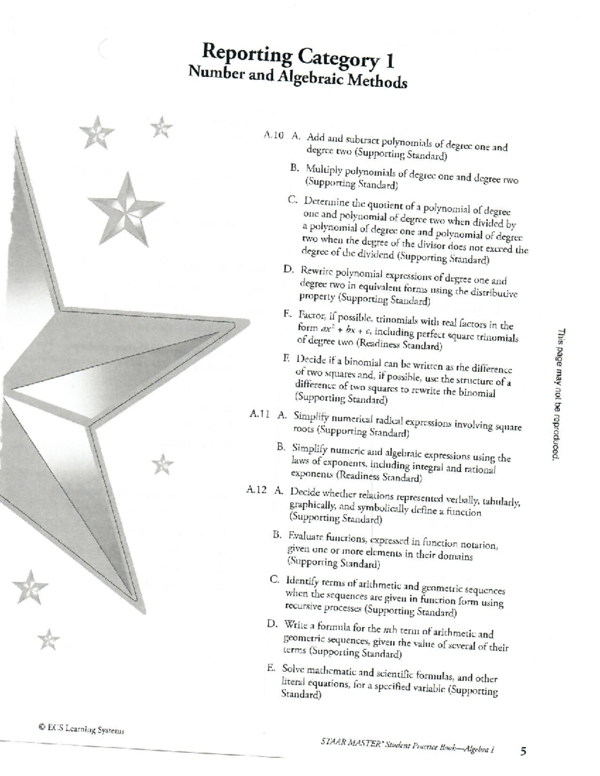 Staar Student practice book - Reporting Category 1 - Studocu