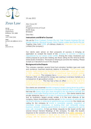 Barristers Opinion Assignment - Assessment Task Sheet LLH305 Corporate ...