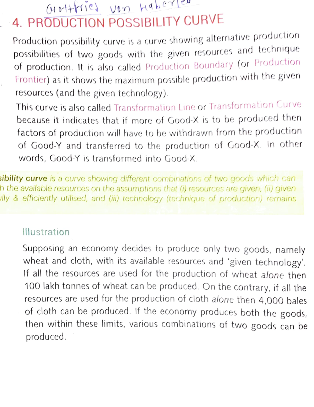 PPC Production possibility curve - Bachelor of Commerce - Studocu