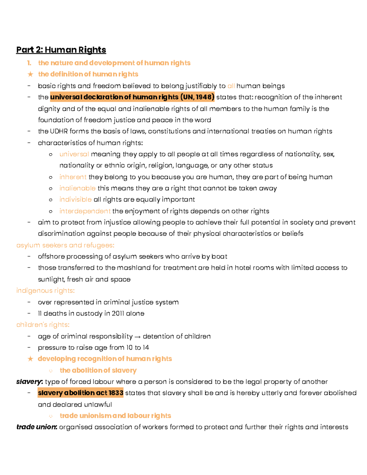 Legal part 2 human rights - Part 2: Human Rights the nature and ...