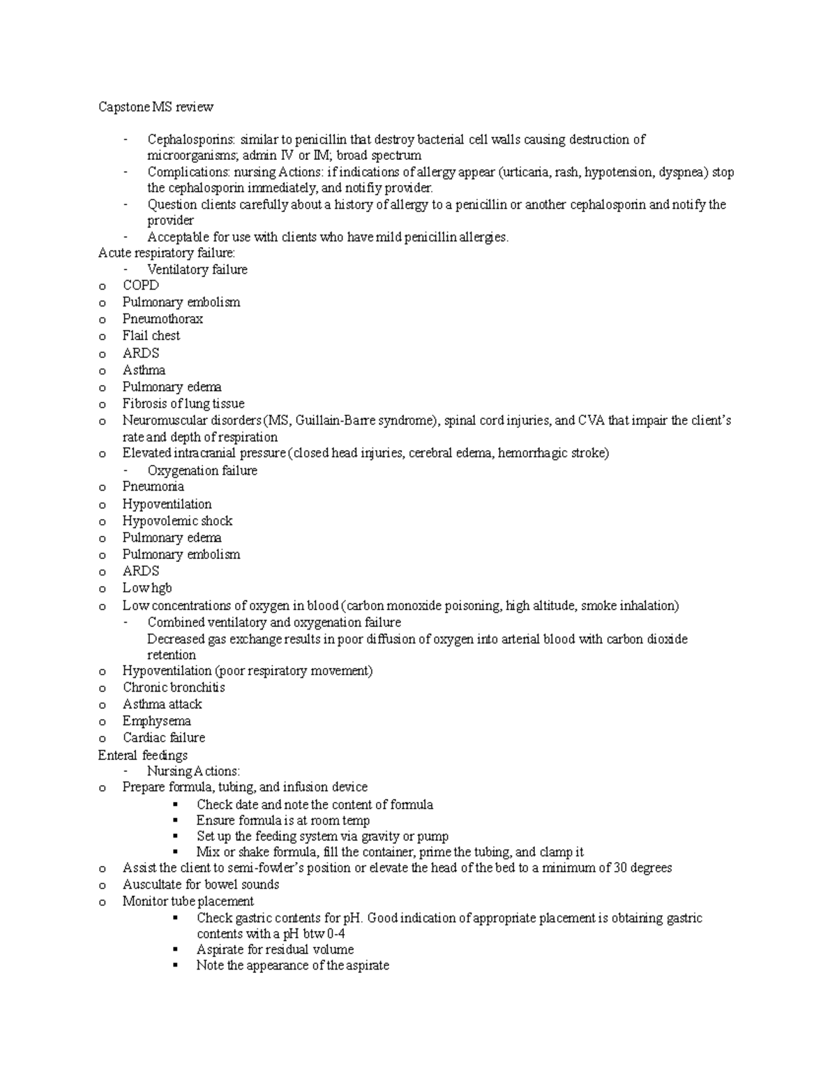 ATI Capstone Review Notes: Nursing Actions, Assessments & Interventions ...