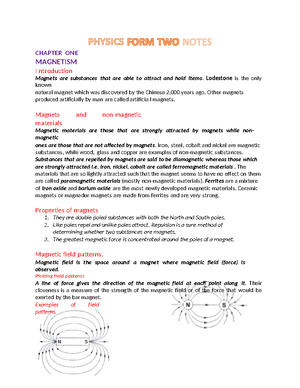 Physics form 1 notes - INTRODUCTION TO PHYSICS The primary school ...