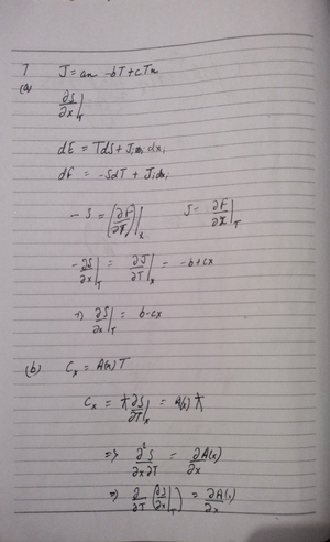 Stat Mech HW5 - Chapter 5 homework from the textbook written by Kardar ...
