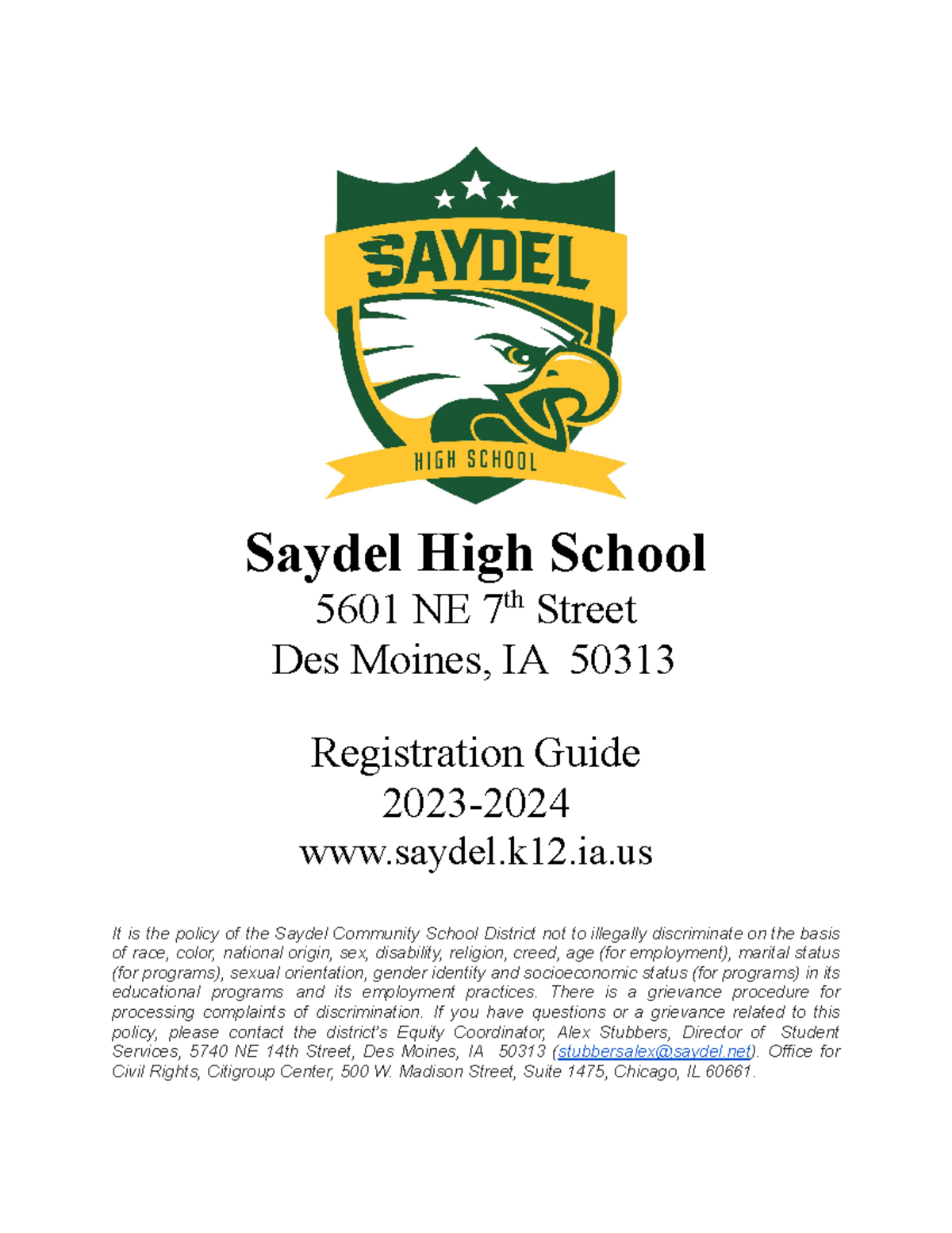 Course Selection Guide 2023-2024 - Saydel High School 5601 NE 7 th ...