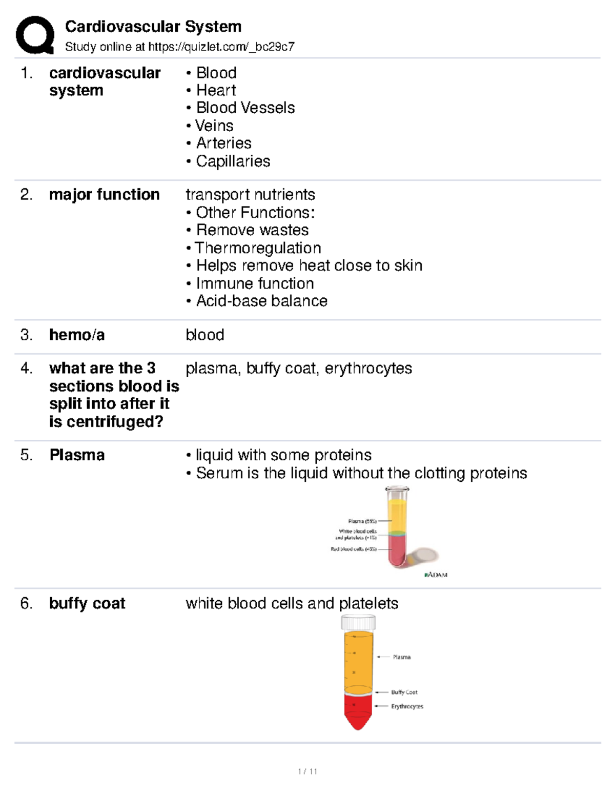 Cardiovascular system - Study online at quizlet/_bc29c cardiovascular system Blood Heart Blood ...