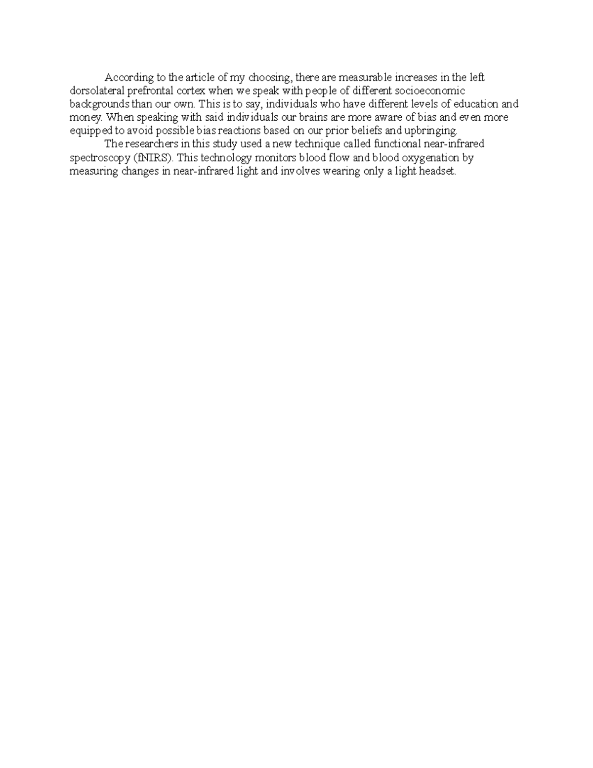 2.2 - Short Answer - Describing Evidence - According to the article of ...