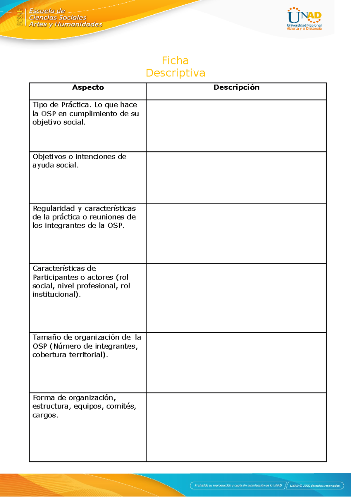 Anexo 3 - Ficha Descriptiva - Ficha Descriptiva Aspecto Descripción ...