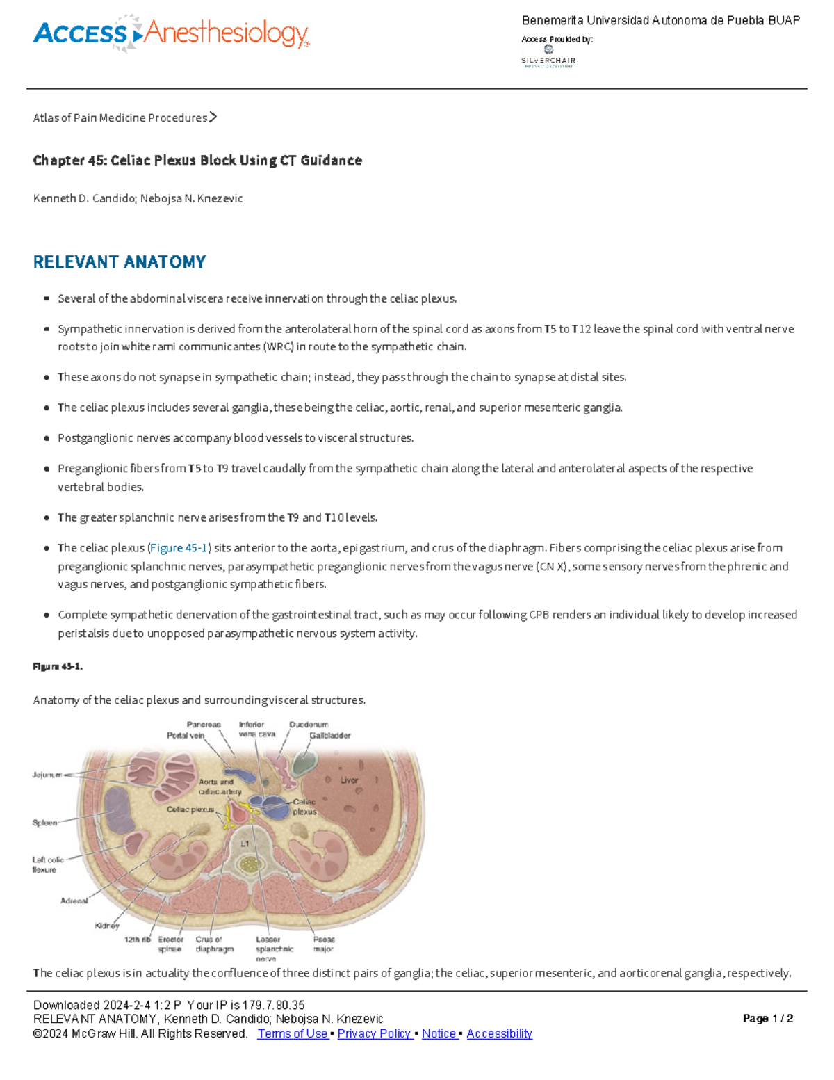 Relevant Anatomy - Atlas of Pain Medicine Procedures Chapter 45: Celiac ...