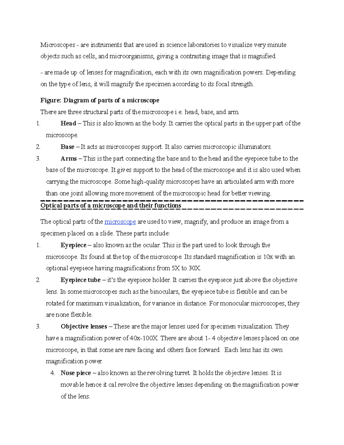 Microscope - PRACTICE MATERIALS - Microscopes - are instruments that ...