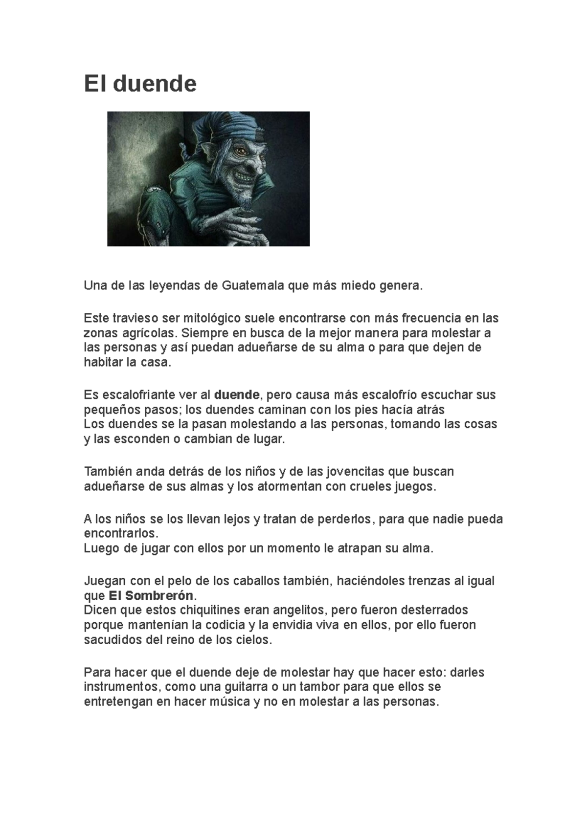 Mito s5 - Jajjha - El duende Una de las leyendas de Guatemala que más ...