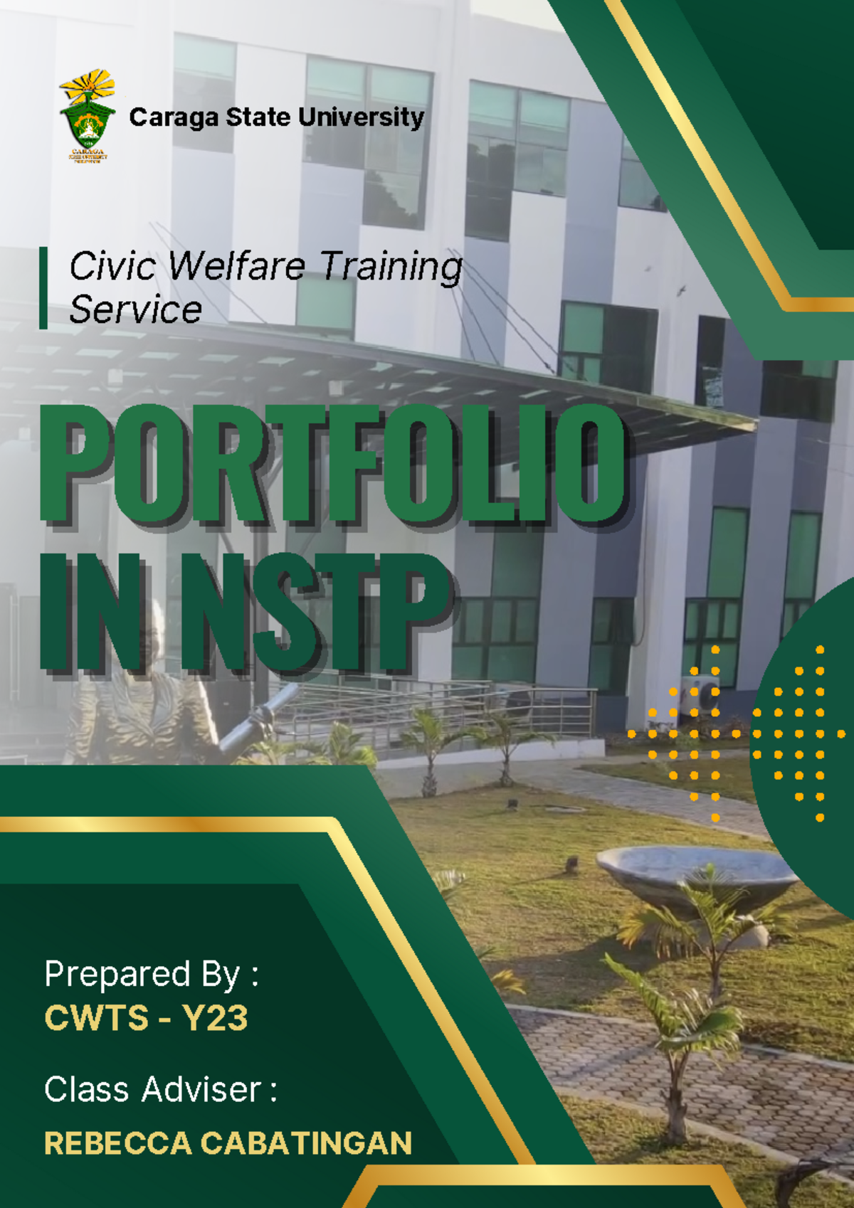 EPortfolio-CWts - Caraga State University PORTFOLIO PORTFOLIO PORTFOLIO ...