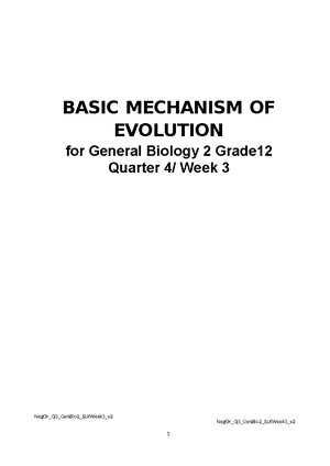 GEN BIO WEEK 4 - Notes and Activities for General Biology - DESCENT ...