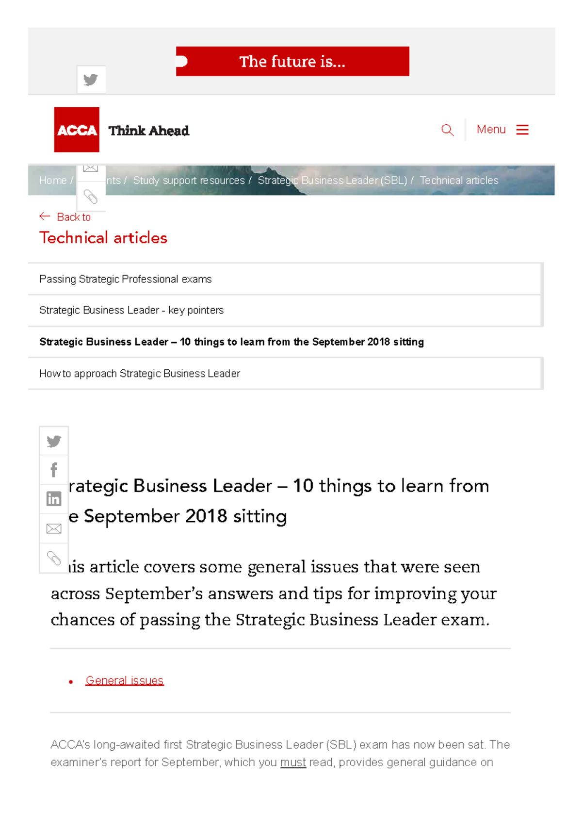 Key 10 things to learn and focus on - Home / Students / Study support ...