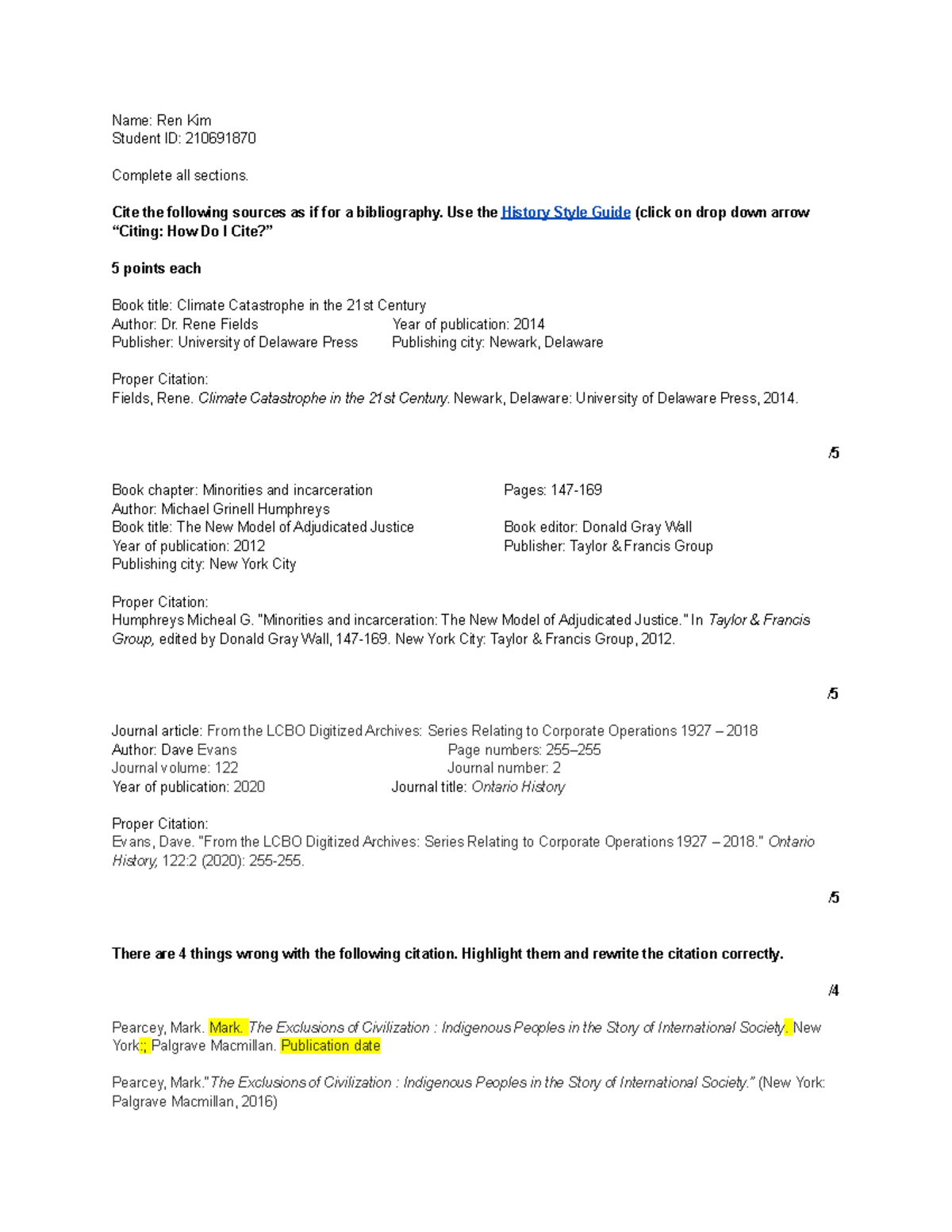 Citation assignment - gigu - Studocu