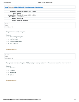 System Integration and Architecture 1 Prelim LAB QUIZ 2 - PRELIM LAB ...