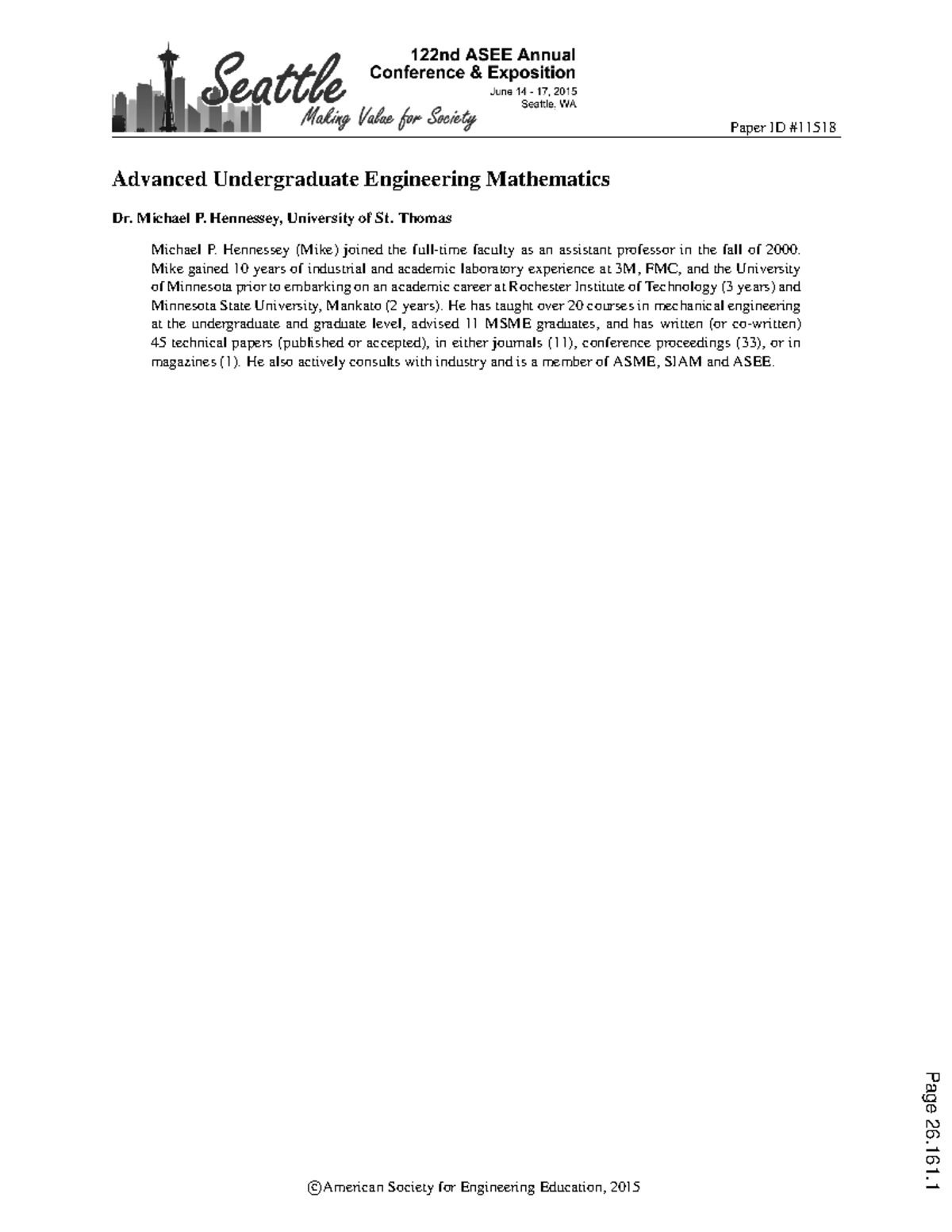 ADVANCE ENGINEERING MATHEMATICS FOR CIVIL ENGINEERING - Paper ID ...