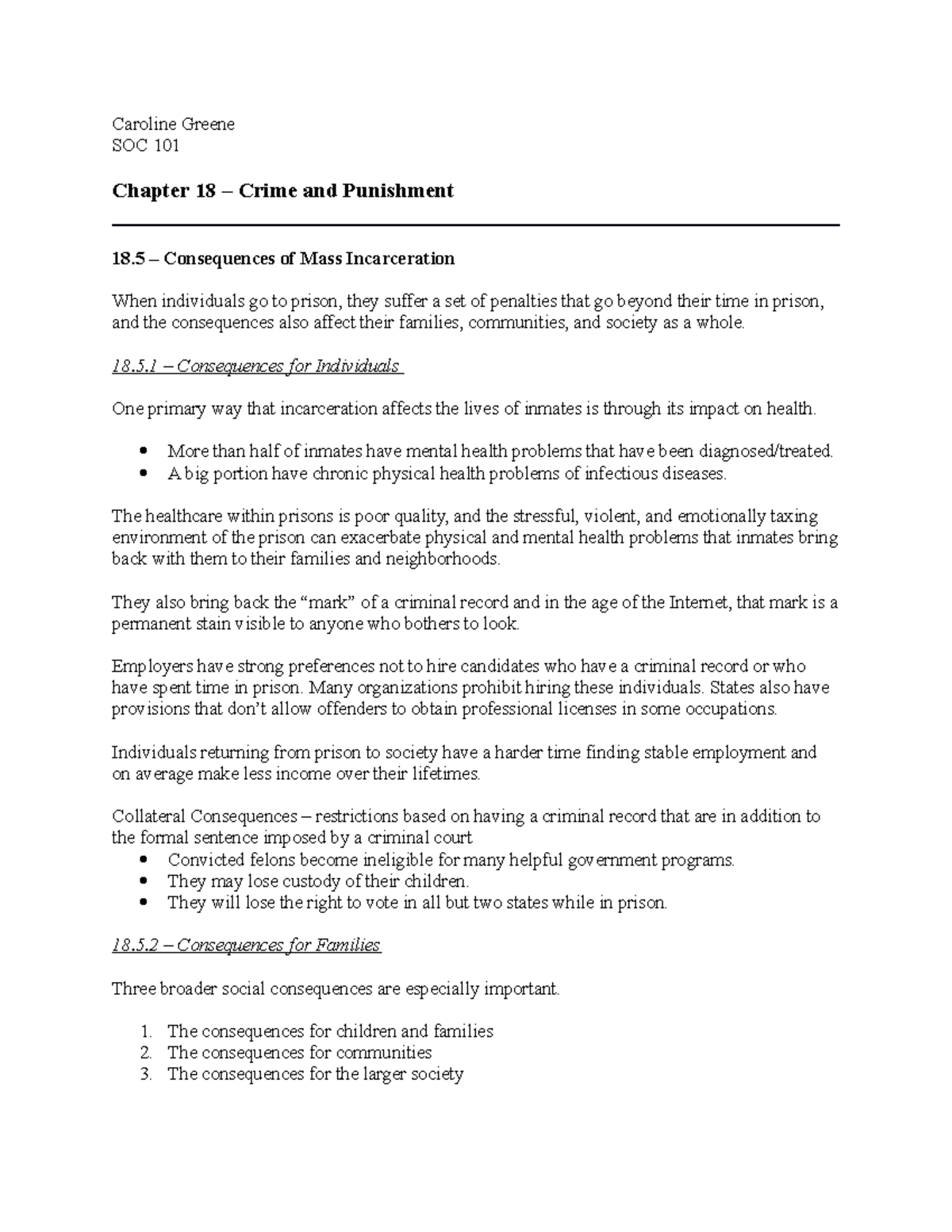 18.5 - Consequences of Mass Incarceration - Caroline Greene SOC 101 ...