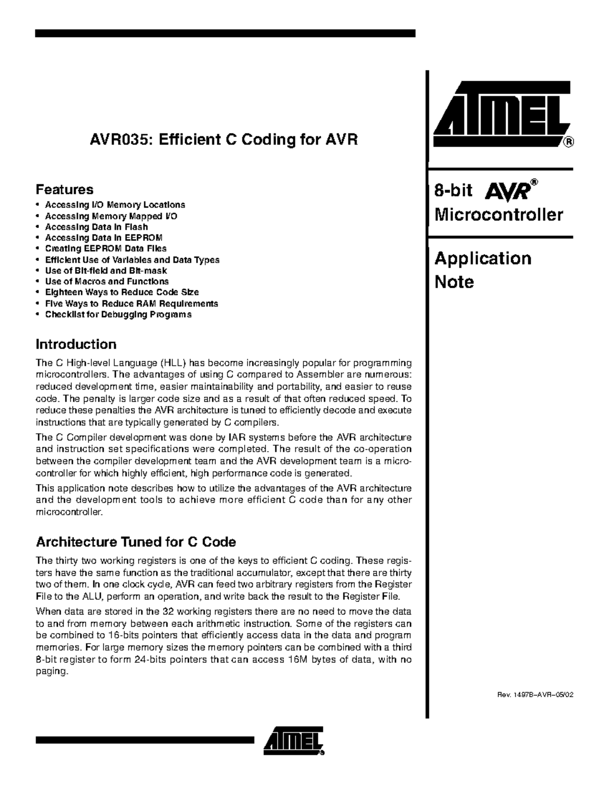 Efficient c coding avr - good - 1 AVR035: Efficient C Coding for AVR ...