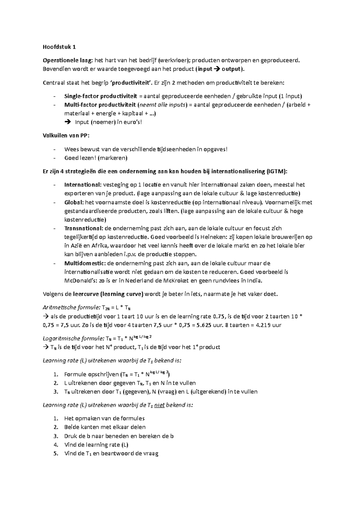 Primaire Processen - Rekenmaar - Hoofdstuk 1 Operaionele laag : het ...