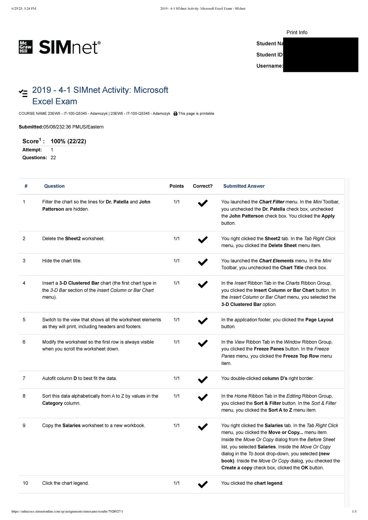 2019 - 4-1 SIMnet Activity Microsoft Excel Exam - SIMnet - - Studocu