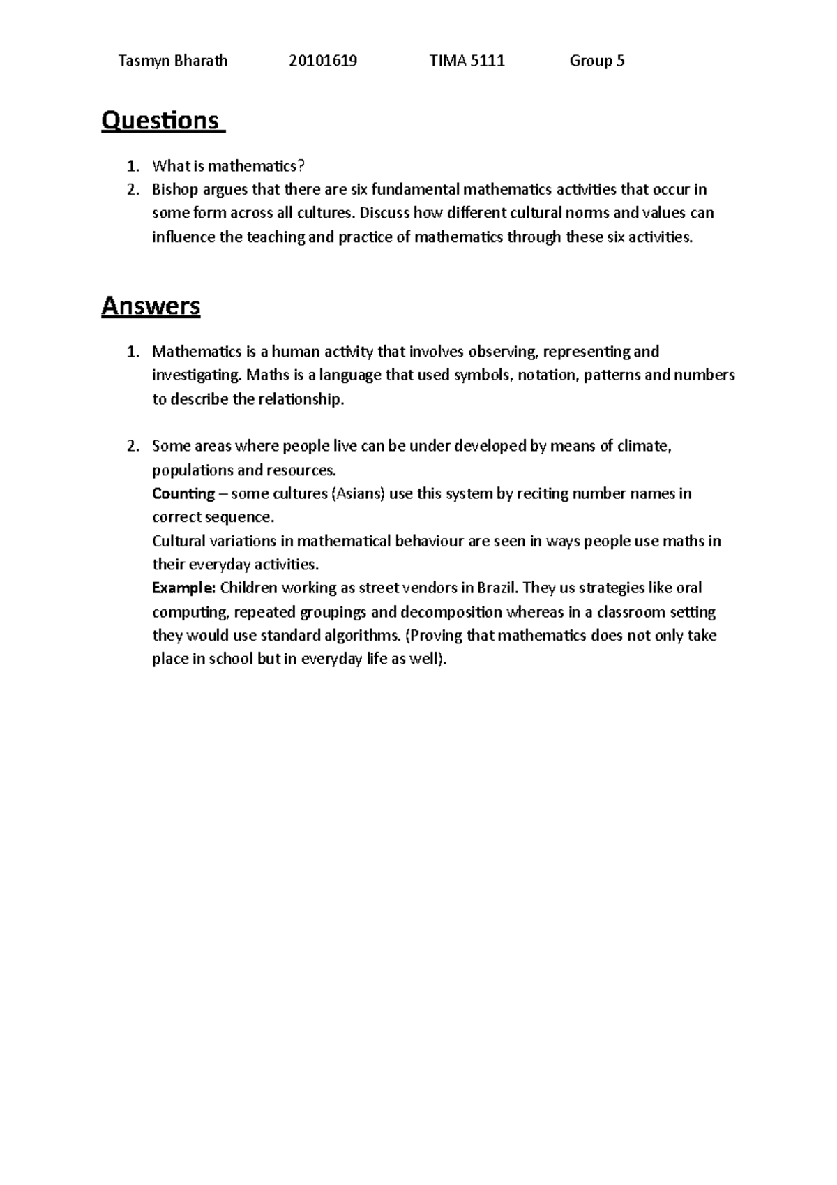 ICE Task 1,2,3 - please make use of the following, in accordance with ...