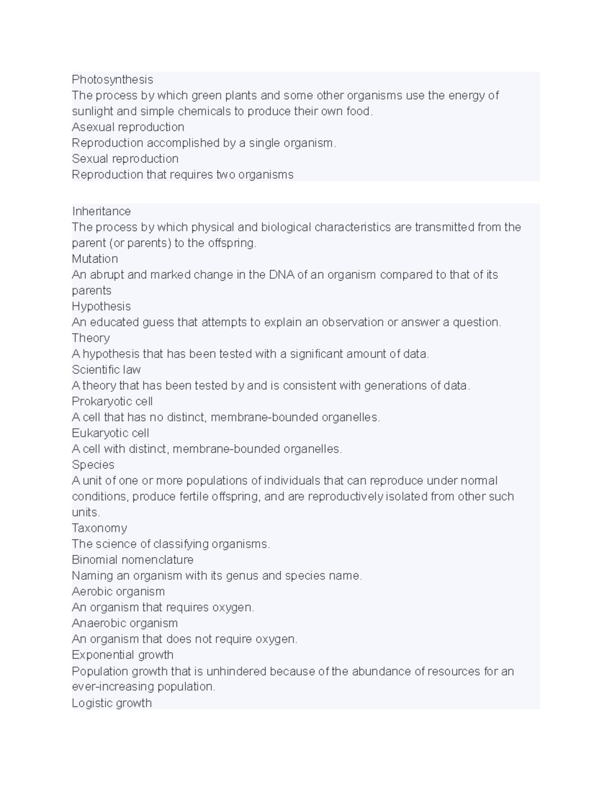 Photosynthesis - vocab - Photosynthesis The process by which green ...