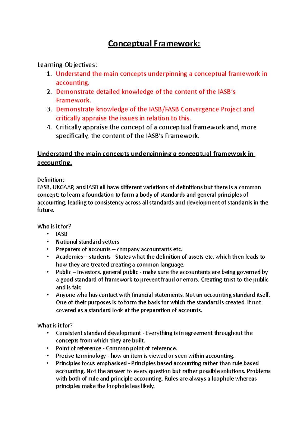Conceptual Framework Revision - Conceptual Framework: Learning ...