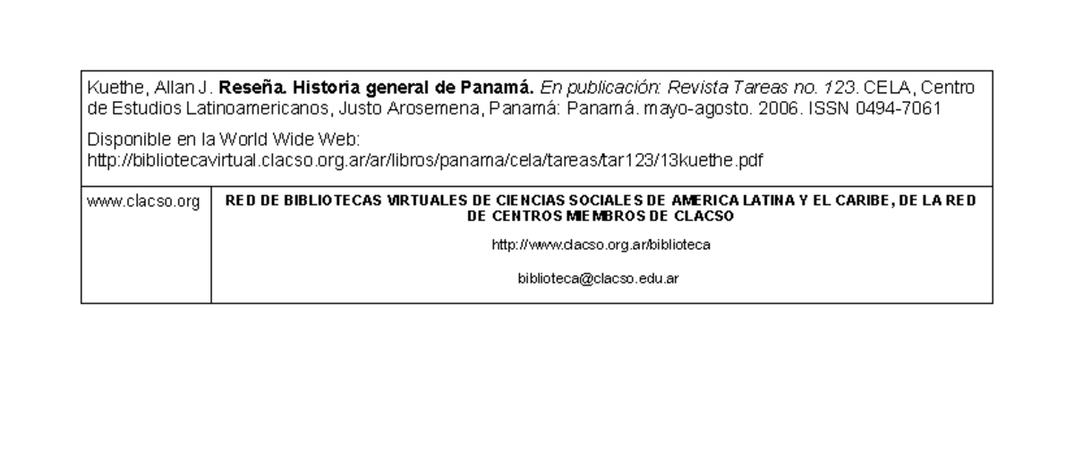 Historia de Panama , todo lo que tenga que ver con Panama - Kuethe ...