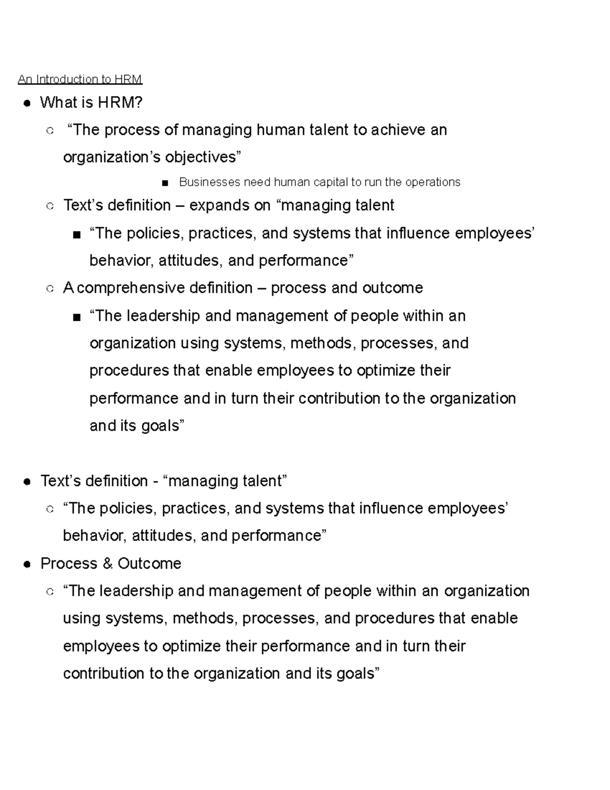 Unit 1 - An Introduction to HRM - An Introduction to HRM What is HRM ...