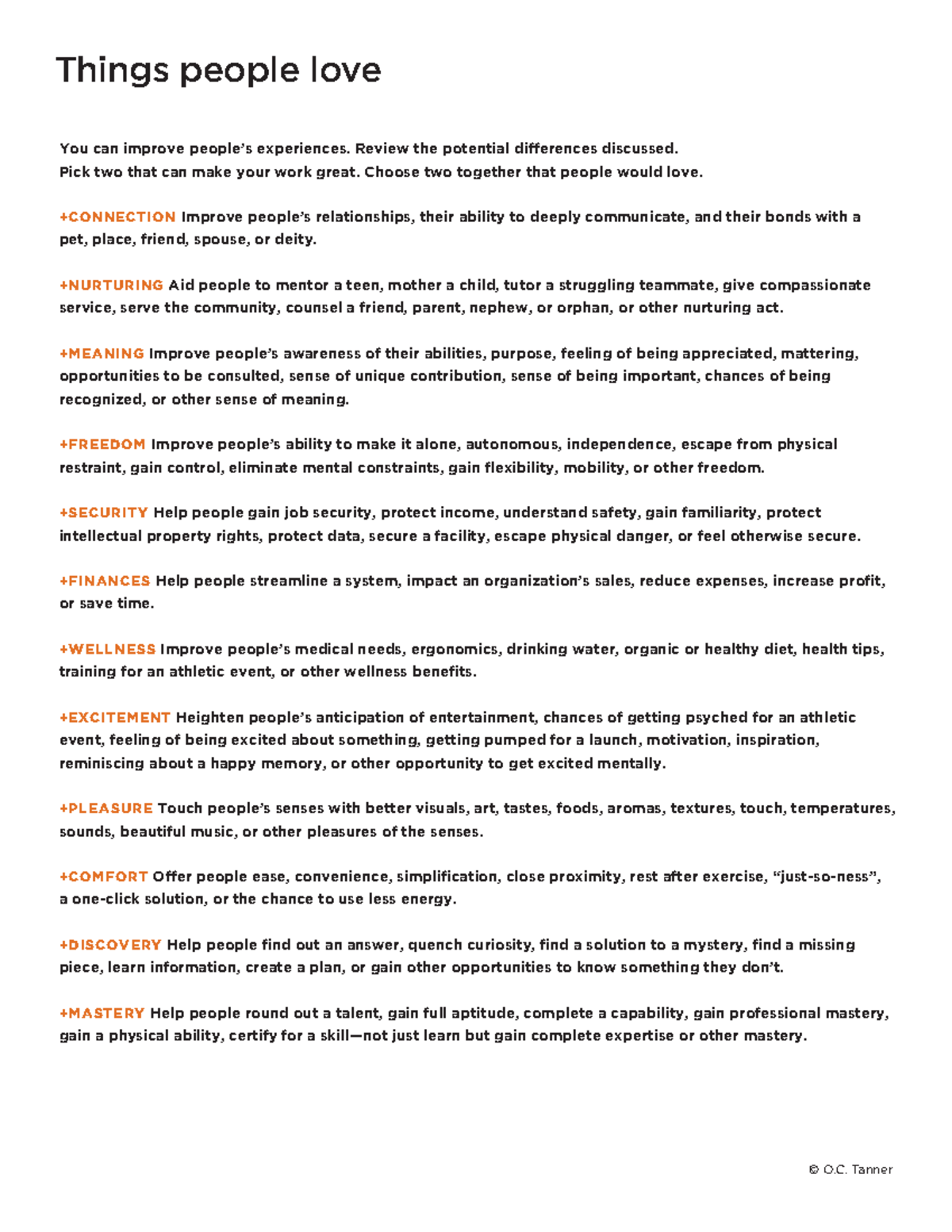 Twelve Things People Love v - Things people love You can improve people ...