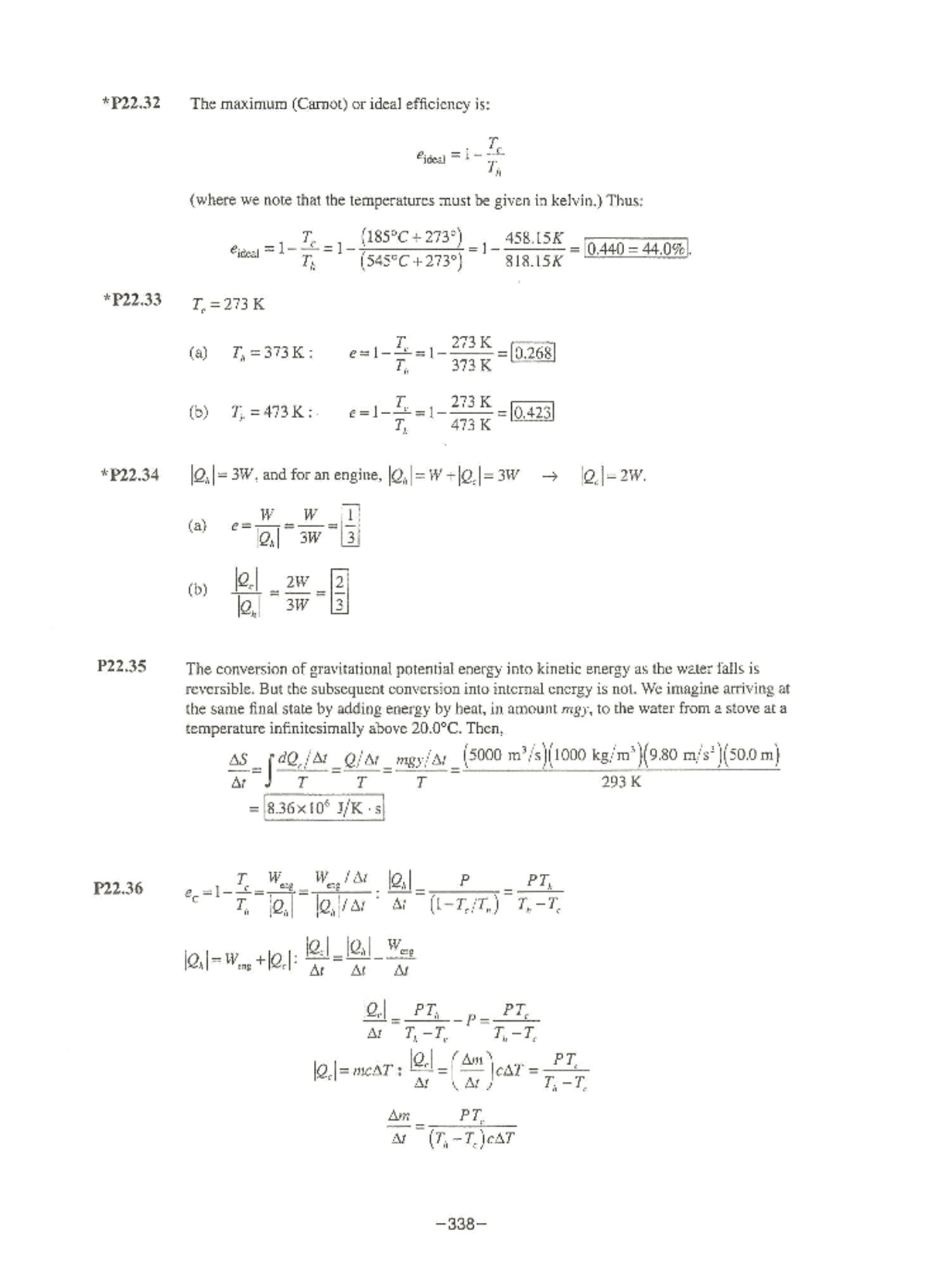 Serway Raymond 대학물리학 8판 솔루션-3 - The maximum (Carnot) or ideal ...