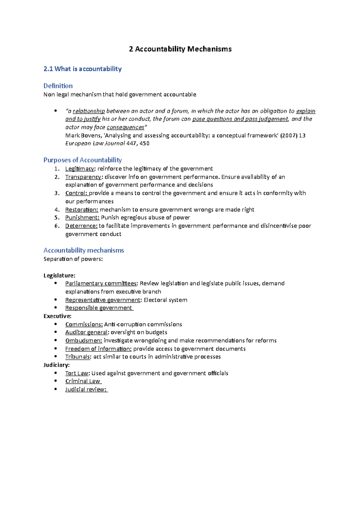 Accountability mechanisms - Ensure availability of an explanation of ...