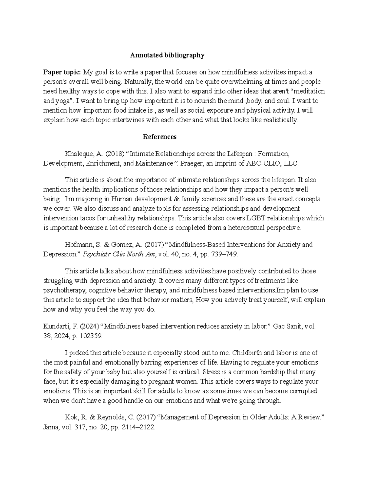 Annotated bibliography & outline - Annotated bibliography Paper topic ...