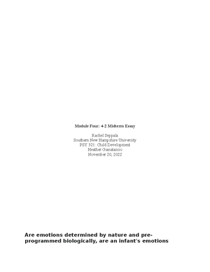 PSY 321 Module 5 - Assignment - Running head: 5-2 SHORT PAPER: MODULE ...